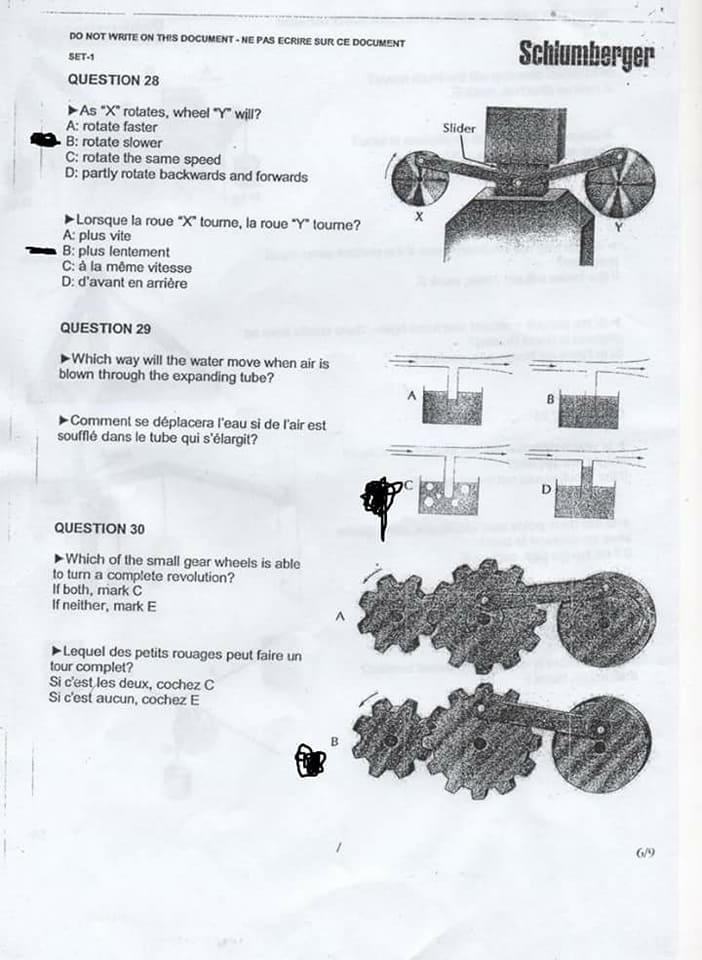 Test Recruitment Schlumberger– Maths and Logique SHLUMBERGER - OPEN