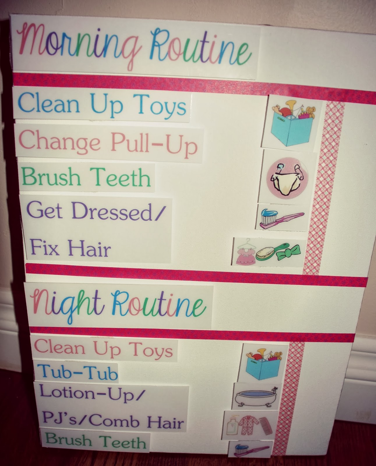 Snippets Of Creations: Routine/Chore Chart For Kids