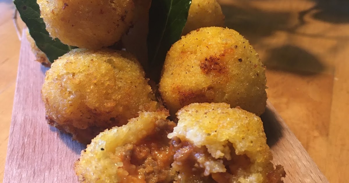 Polenta fritta ripiena di ragù