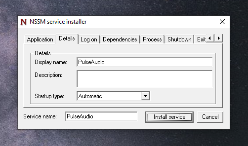 Pulseaudio Windows 10