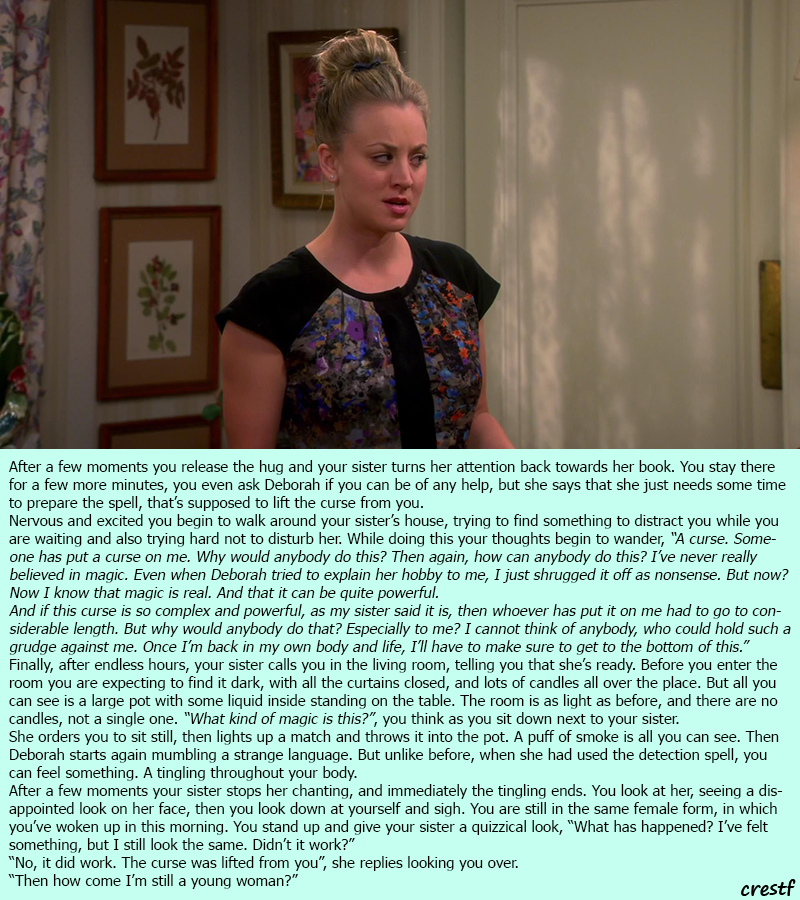 CrestF TG Captions: A Bad Day - 31 - She Lifts The Curse