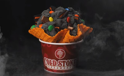 Cold Stone Turns Cake Batter Ice Cream Pitch Black for Halloween
