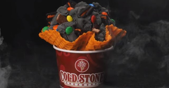 Cold Stone Turns Cake Batter Ice Cream Pitch Black for Halloween