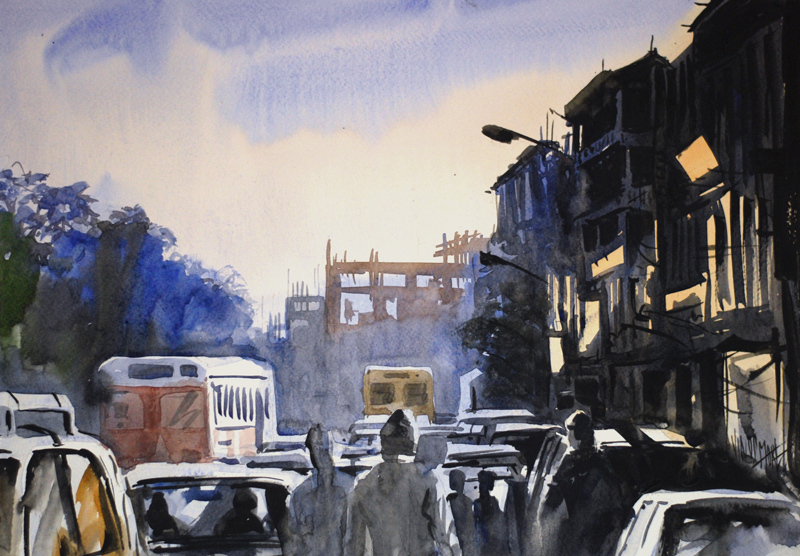 Vinod more : a painter: Watercolors