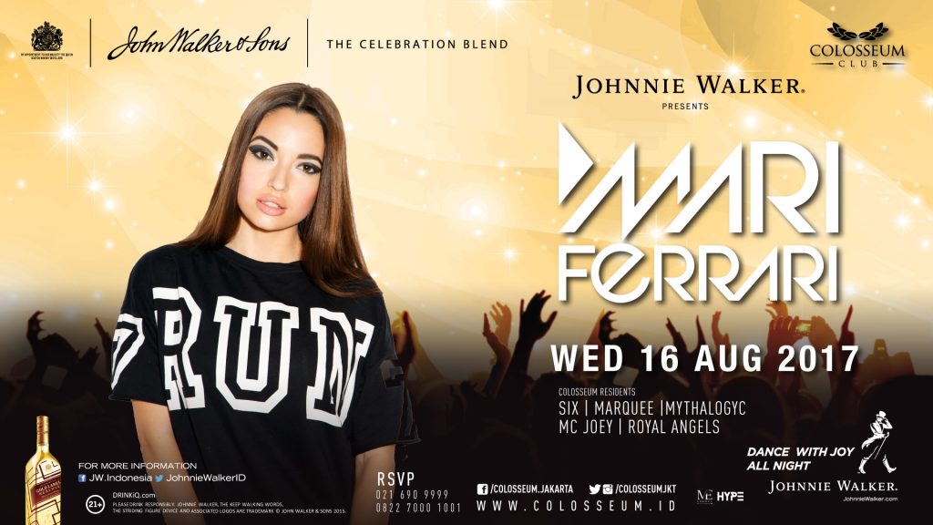 COLOSSEUM Present MARI FERRARI, Wednesday, 16 AUG 2017, JAKARTA - Info ...