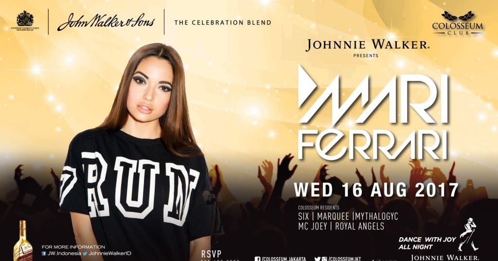 COLOSSEUM Present MARI FERRARI, Wednesday, 16 AUG 2017, JAKARTA - Info ...