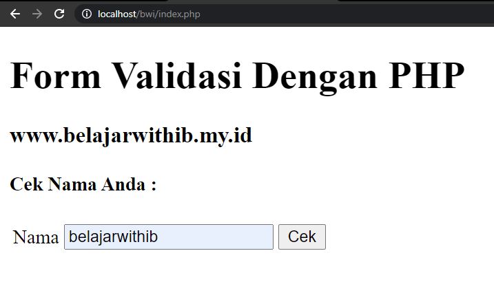 Tutorial PHP Pemula Part 15 : Form Validasi Dengan PHP - BelajarwithIB