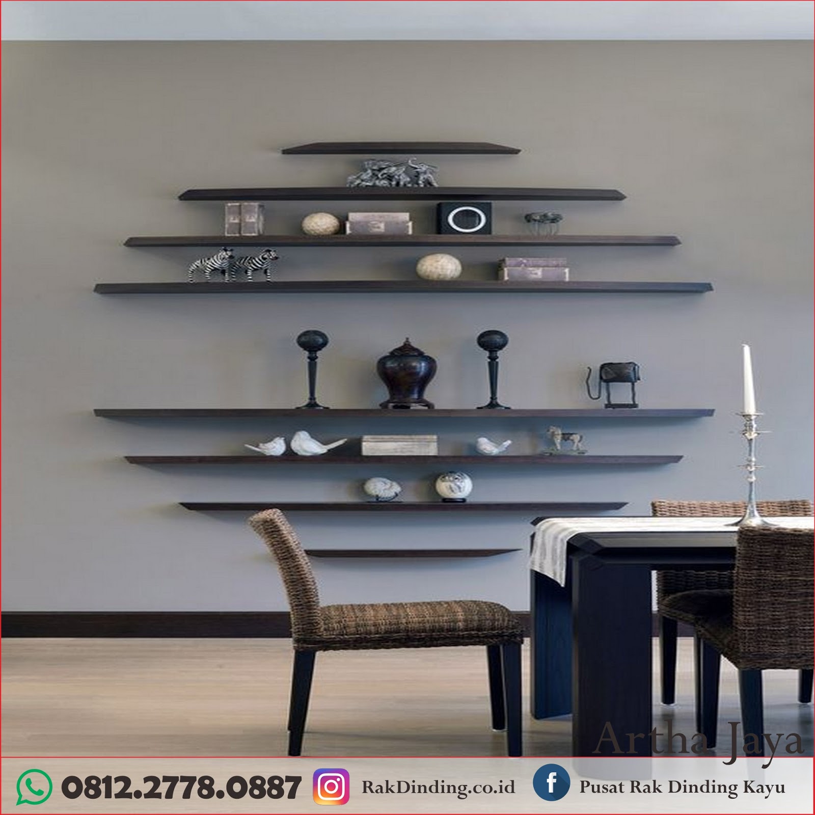 Rak Dinding Ambalan, Rak Dinding Dari Kayu, Rak Dinding Gantung, Rak ...