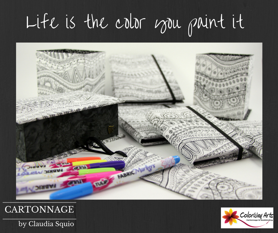 ColorWay Cartonnage: Coloring boxes, cases, bookmarks.....that's so FUN!!