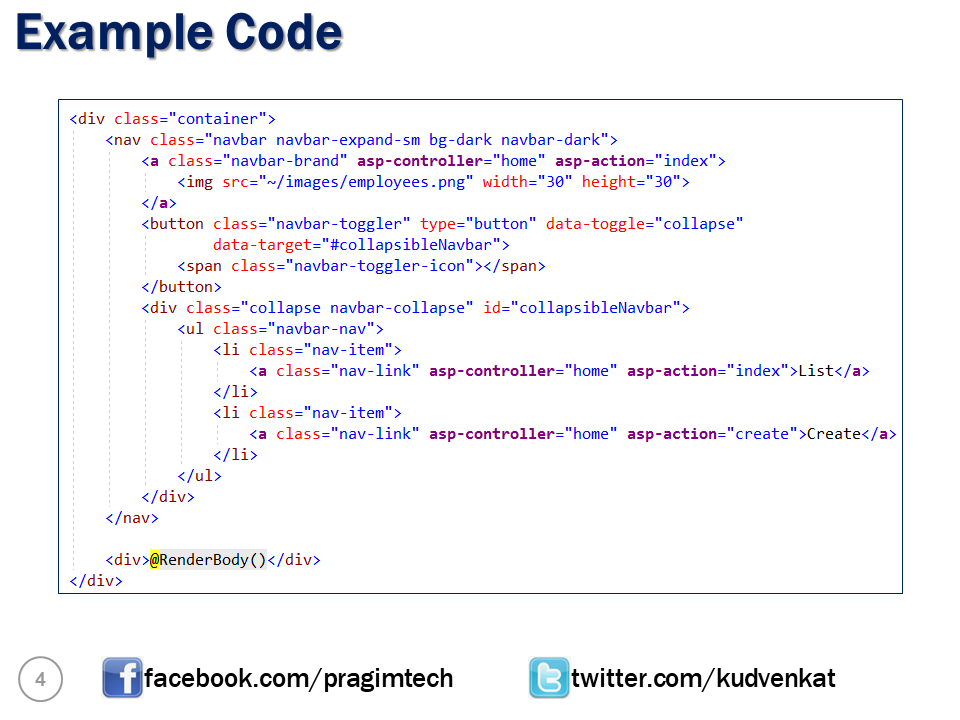 Sql Server Net And C Video Tutorial Bootstrap Navigation Menu In Core Application