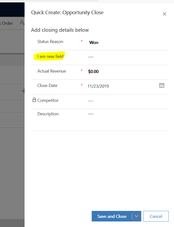 Dynamics 365 Customer Engagement: Customize Opportunity Close Dialog ... Dynamics 365 Customer Engagement: Customize Opportunity Close Dialog ...