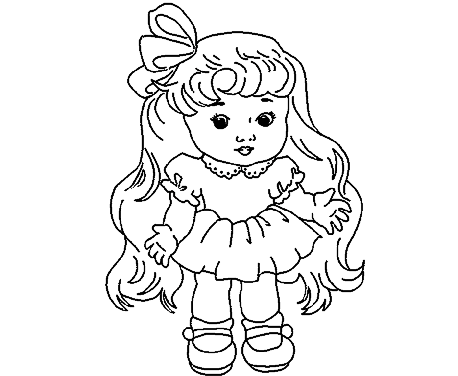 Pencil Drawings Dolls Coloring Pages