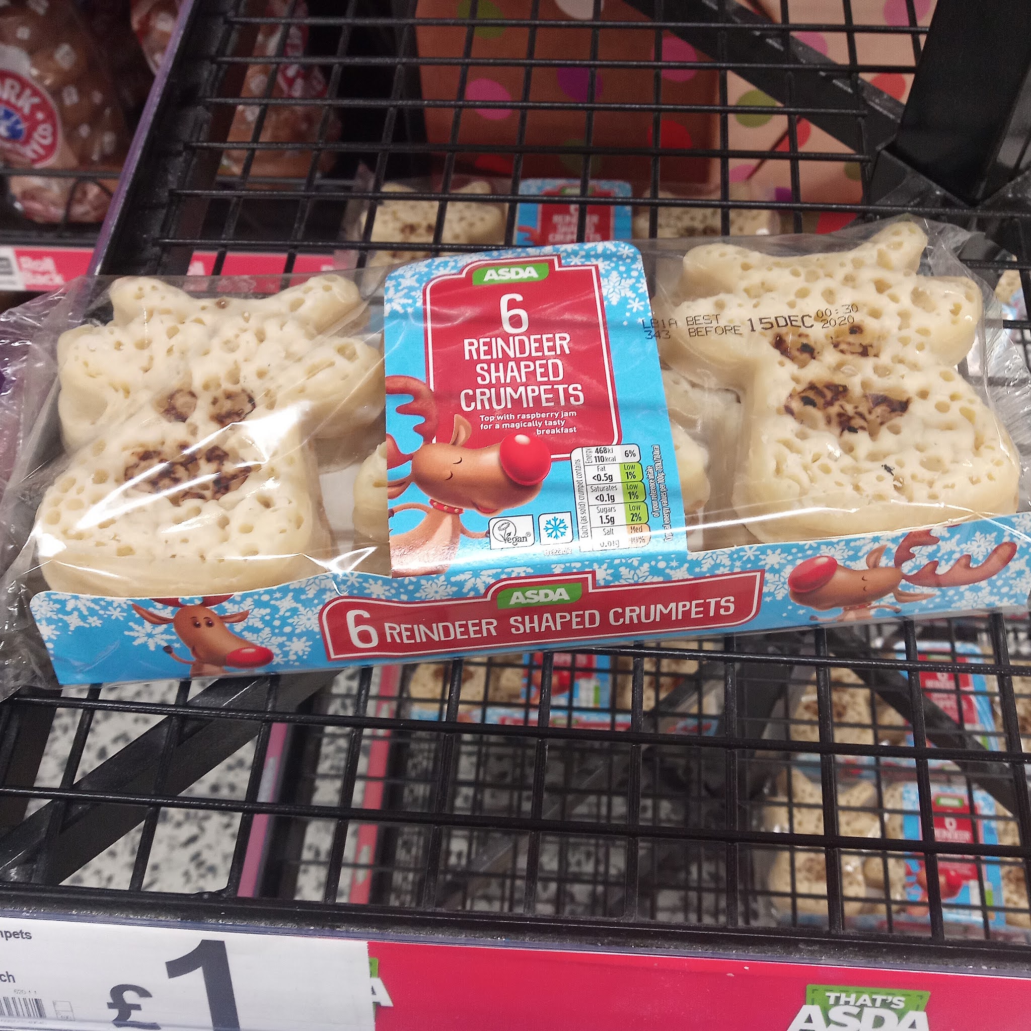 Supersupergirl's Food Reviews: ASDA Reindeer crumpets
