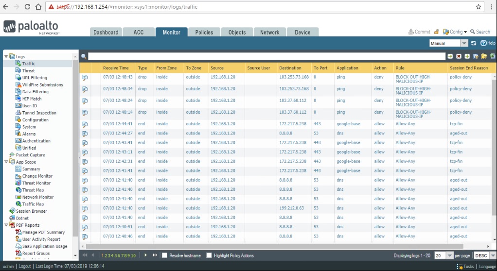 My Cybersecurity Journal: Palo Alto Networks Firewall High Risk and ...