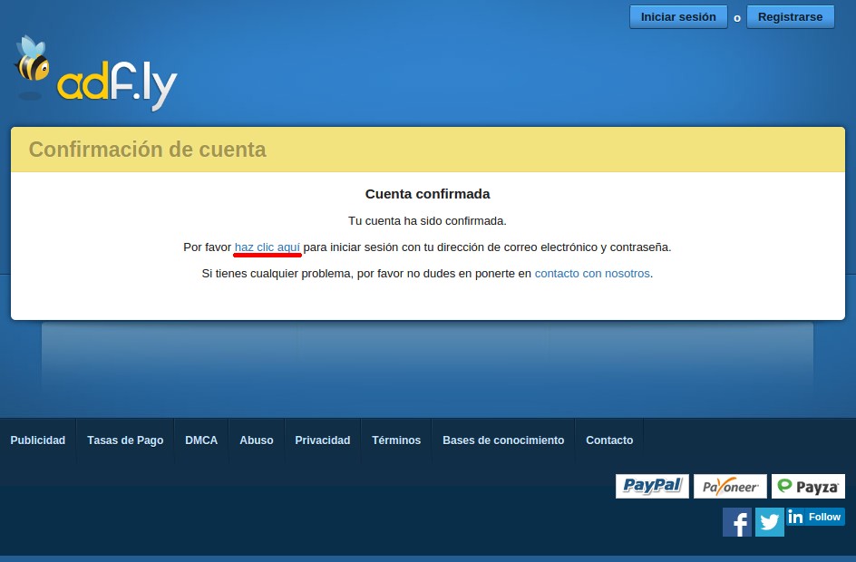 COMO REGISTRARSE EN ADF.LY