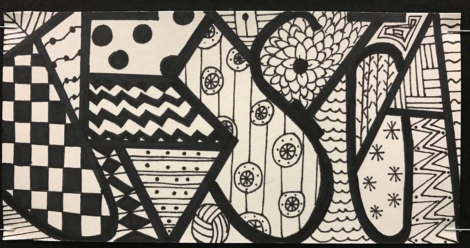 Mrs. Wille's Art Room: 7th & 8th grade Zentangle name design