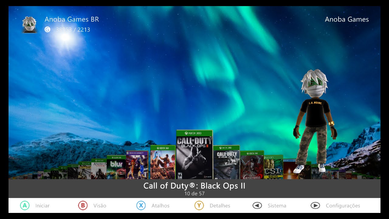 HD PARA XBOX 360 RGH / JTAG: Testando Backgrounds na Aurora
