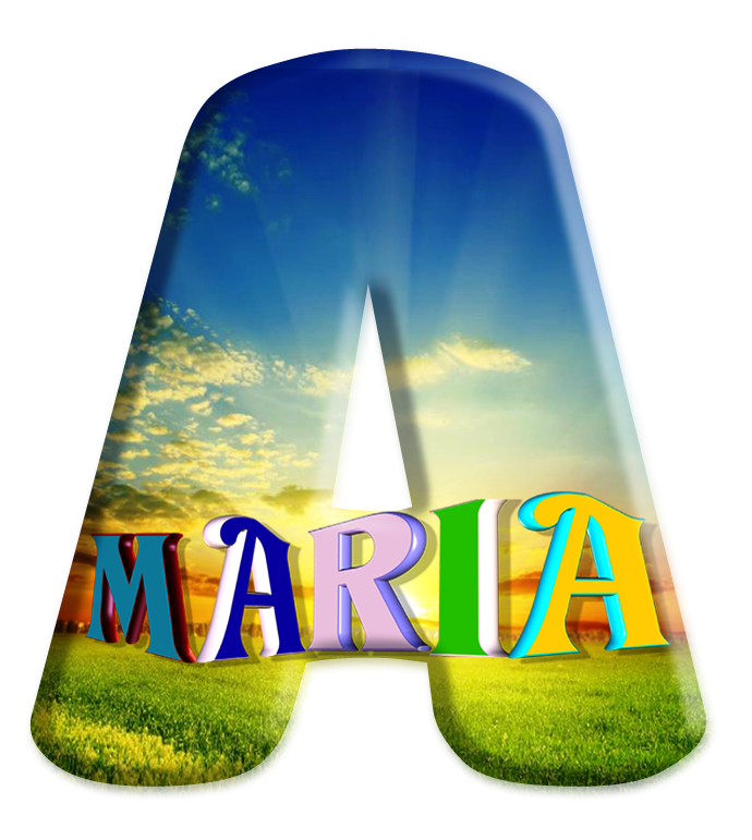 Blindada por Deus: Alfabeto decorativo png Maria