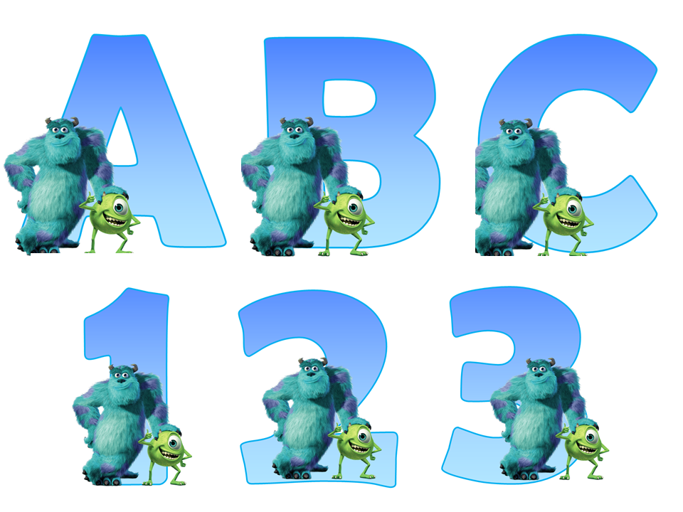 Kits imprimibles gratis : Abecedario monster inc