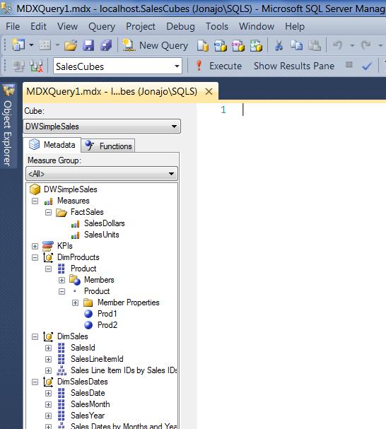 Mdx 4 Newbies By 1 Newbie Creating A Simple Mdx Query