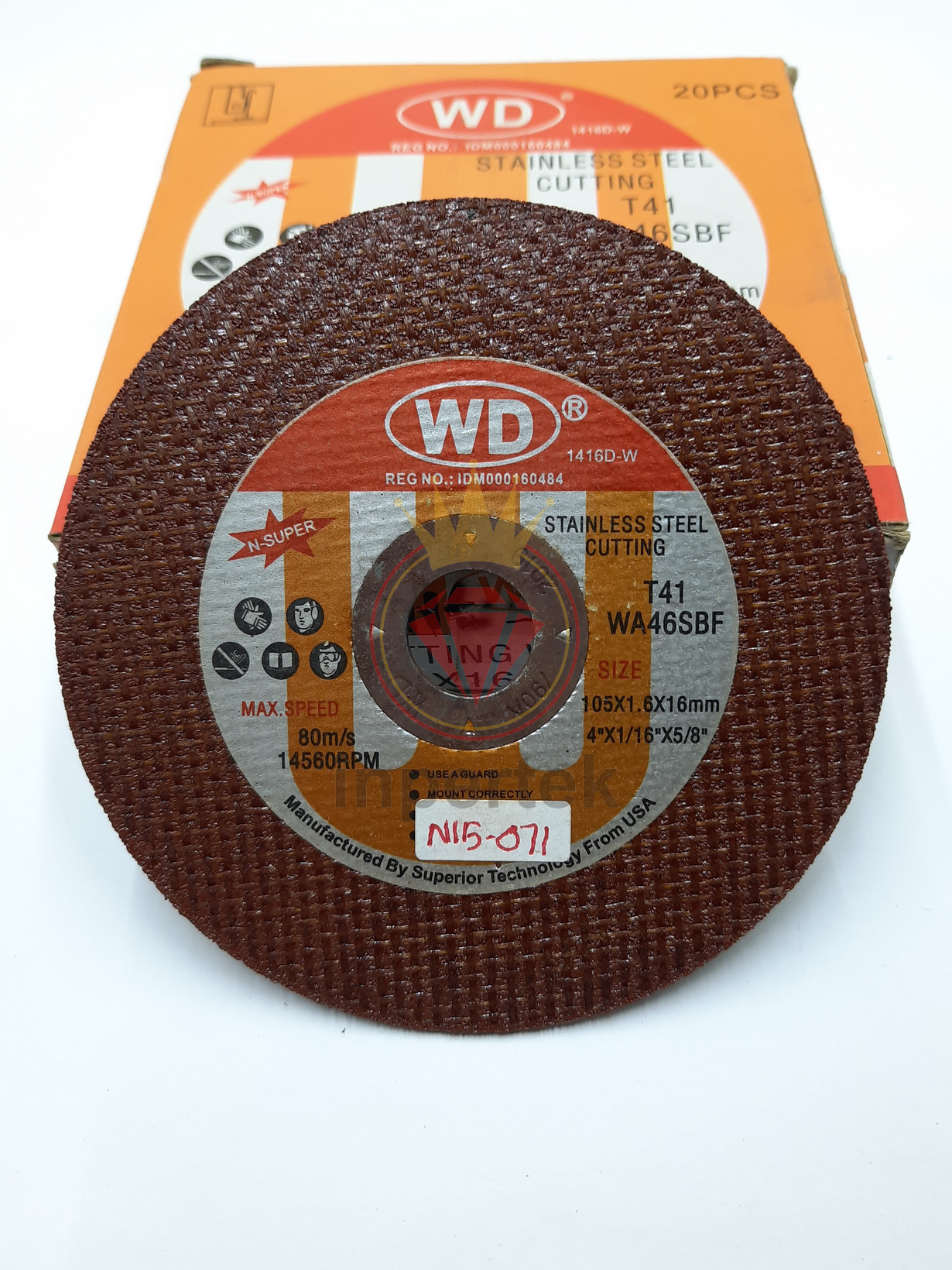 Batu Gerinda 4 inch WD Cutting Wheel WD Mata Gerinda Potong 4" WD