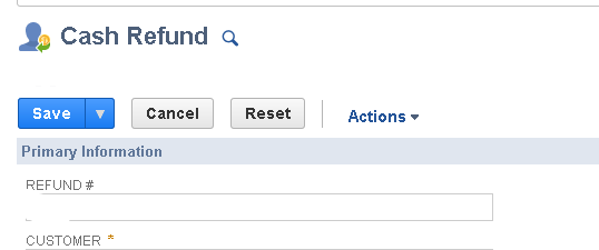 Netsuite's Cash Refund