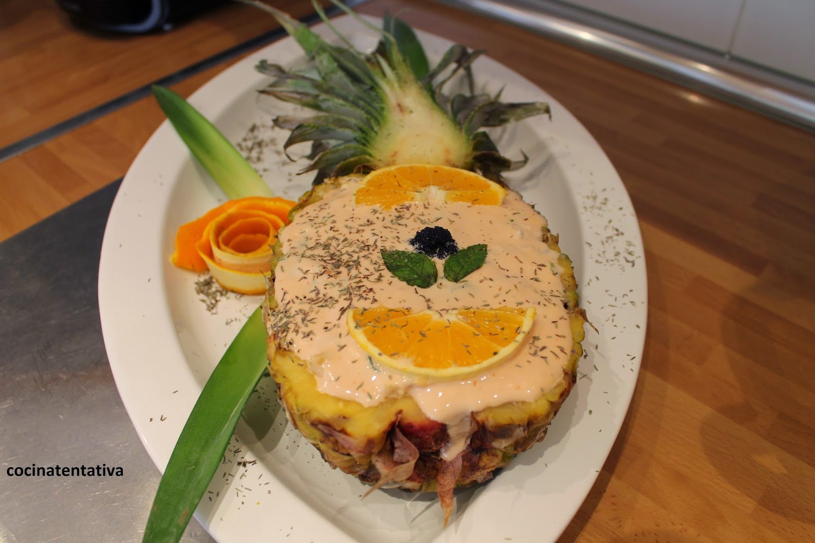 Mis recetas escondidas: ¡¡¡PIÑA RELLENA DE MARISCO!!!