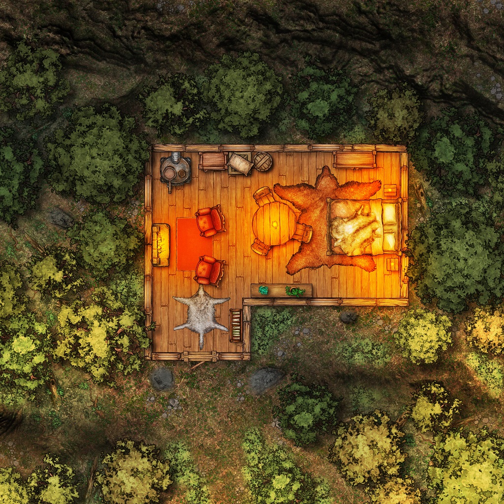 El Descanso del Escriba: Cabin in the Woods Map, de CZRPG