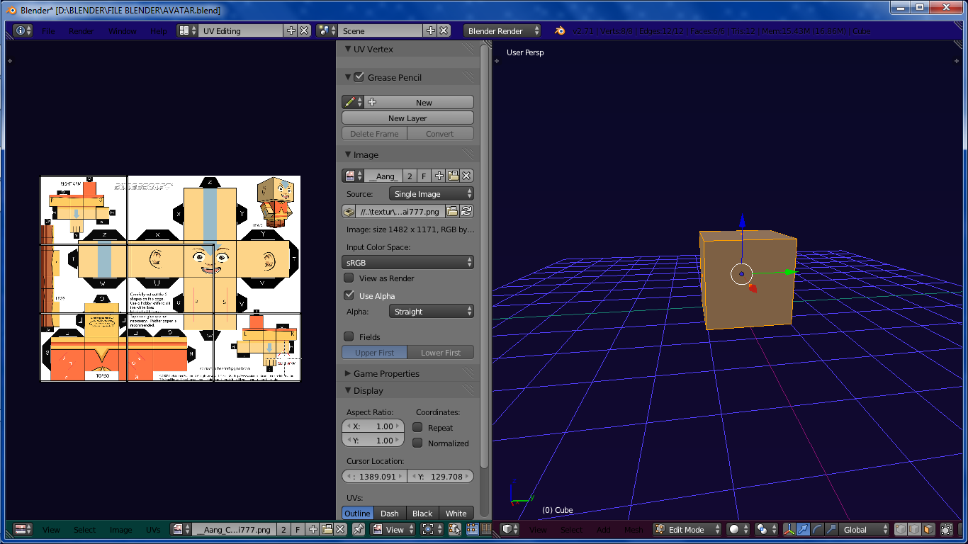 TUTORIAL BIKIN PAPER CRAFT BAGIAN 1 DI BLENDER 3D SOFTWER | UV MAPING ...