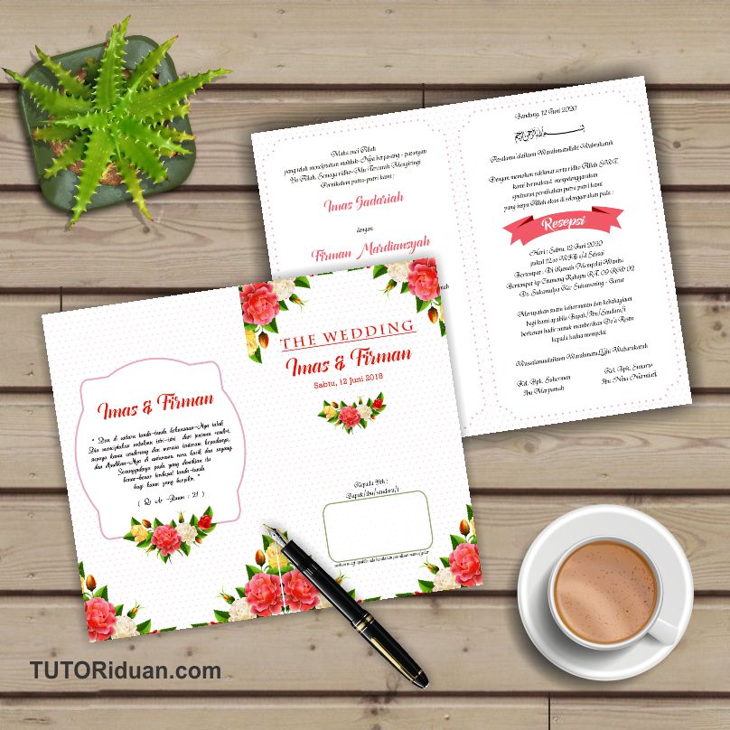 Free 2 Mockup Undangan dan 30 Desain Undangan Pernikahan (Free PSD ...