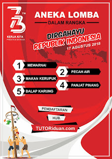 Kumpulan Desain Poster Lomba 17 Agustus HUT RI Format CorelDraw (Free ...