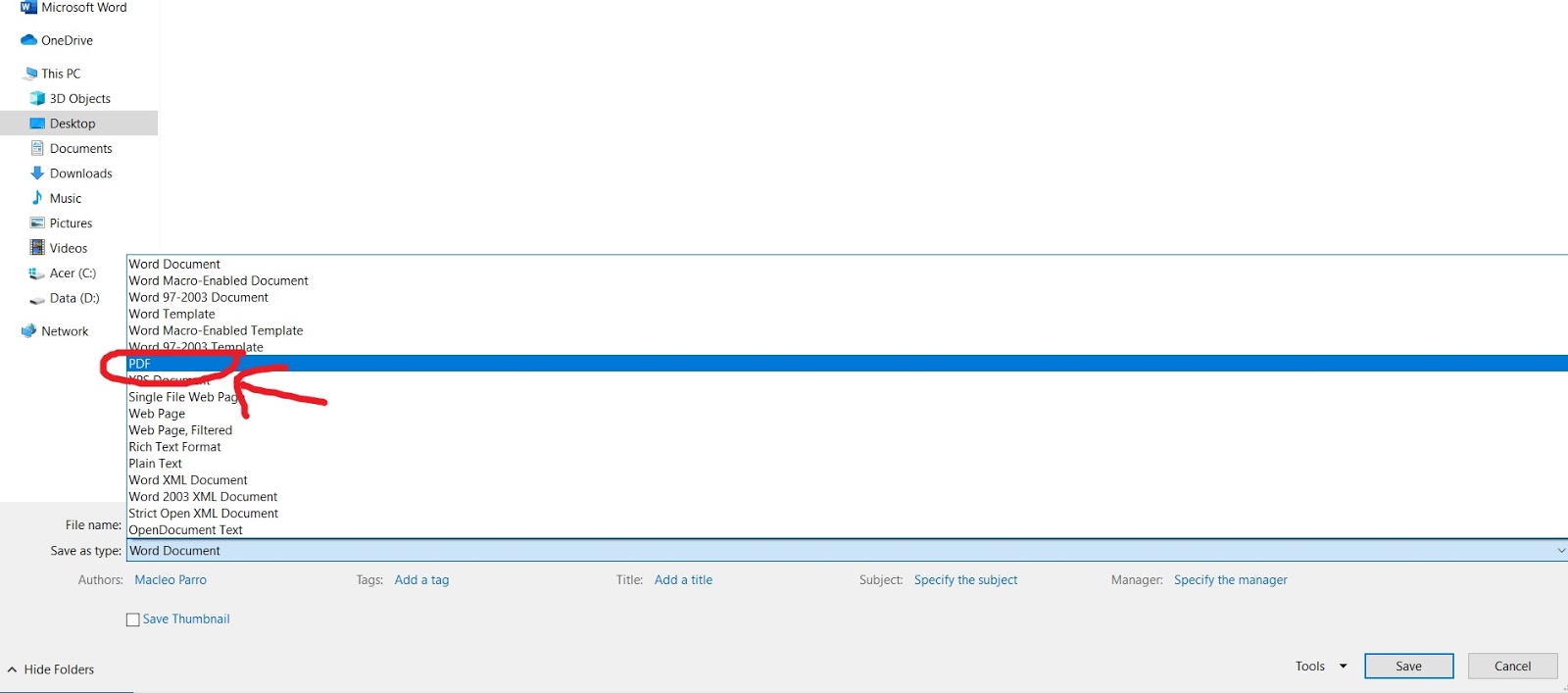 How to convert a Word document to PDF? Simple Guide - Teachers Click