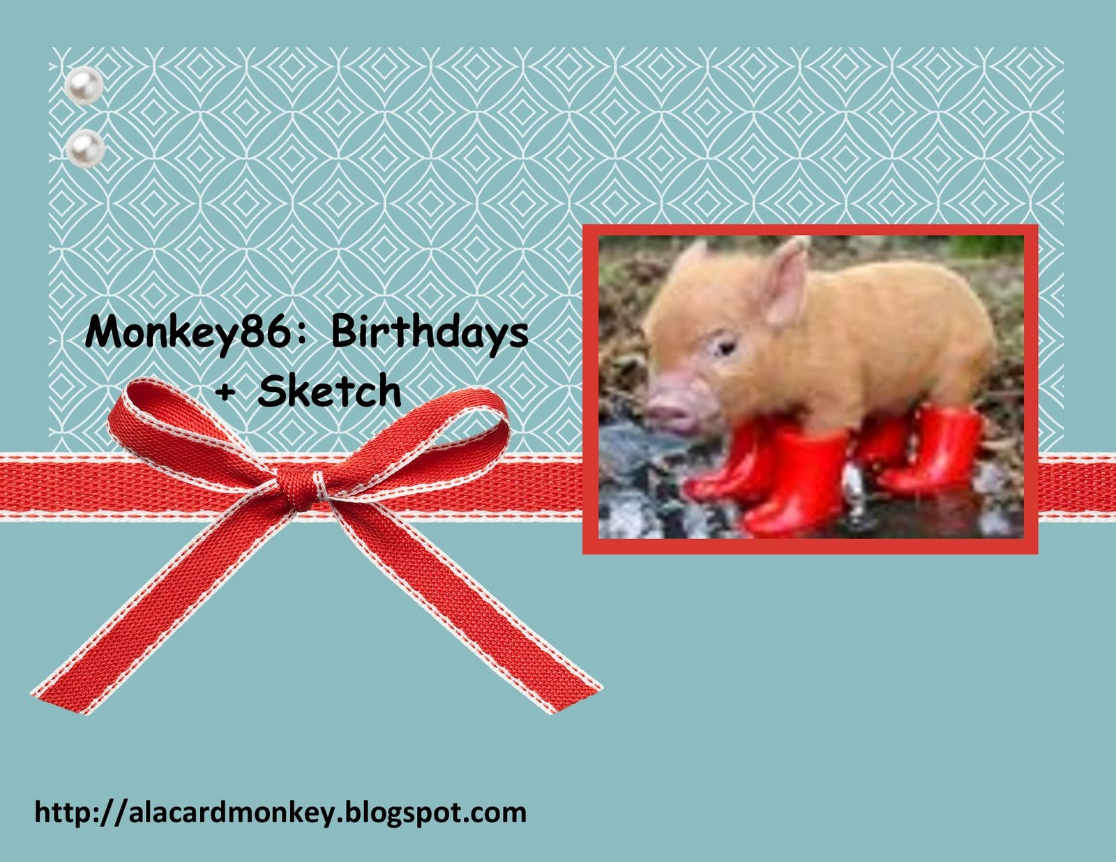 Goin' Over The Edge: Sweet Cake card for Monkey blog birthday challenge