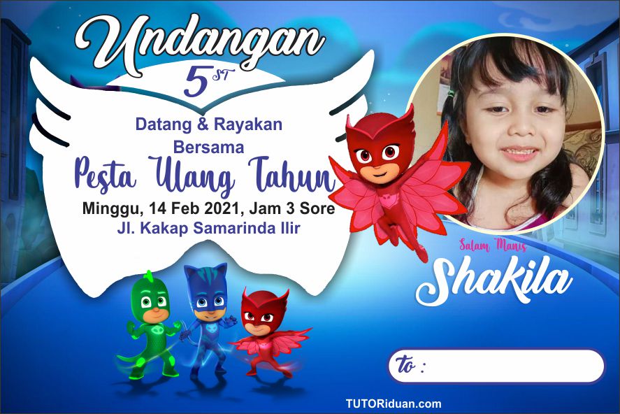 Free 30+ Desain Undangan Ulang Tahun Anak Format CorelDraw CDR - TUTORiduan.com