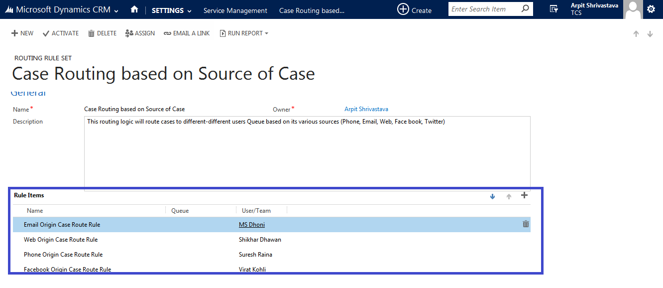 Arpit's Dynamics 365 Blog: CRM 2013 - Routing Rule Set in Dynamic CRM