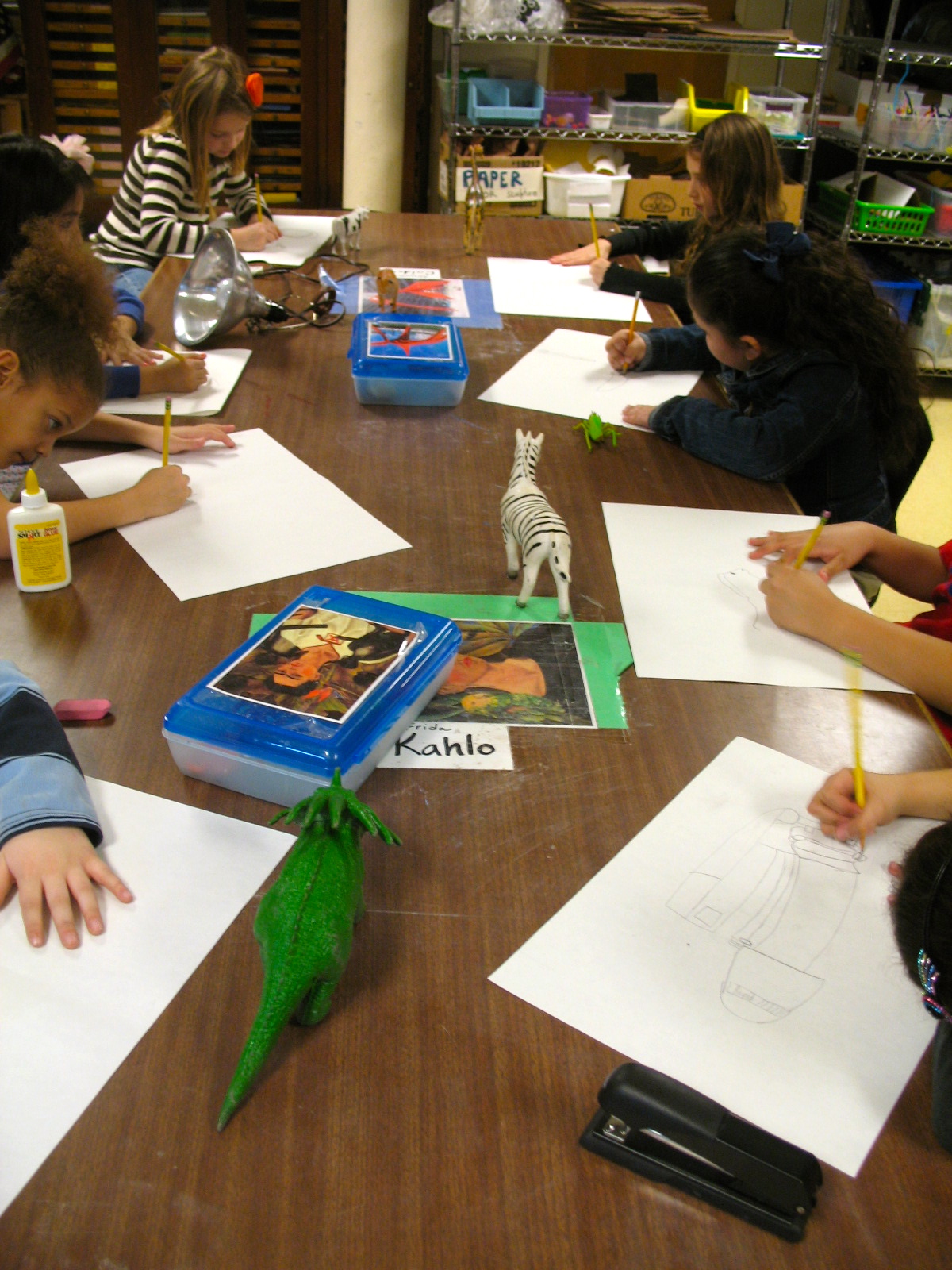 Coonley Art Studio: Observational Drawing by 2nd grade