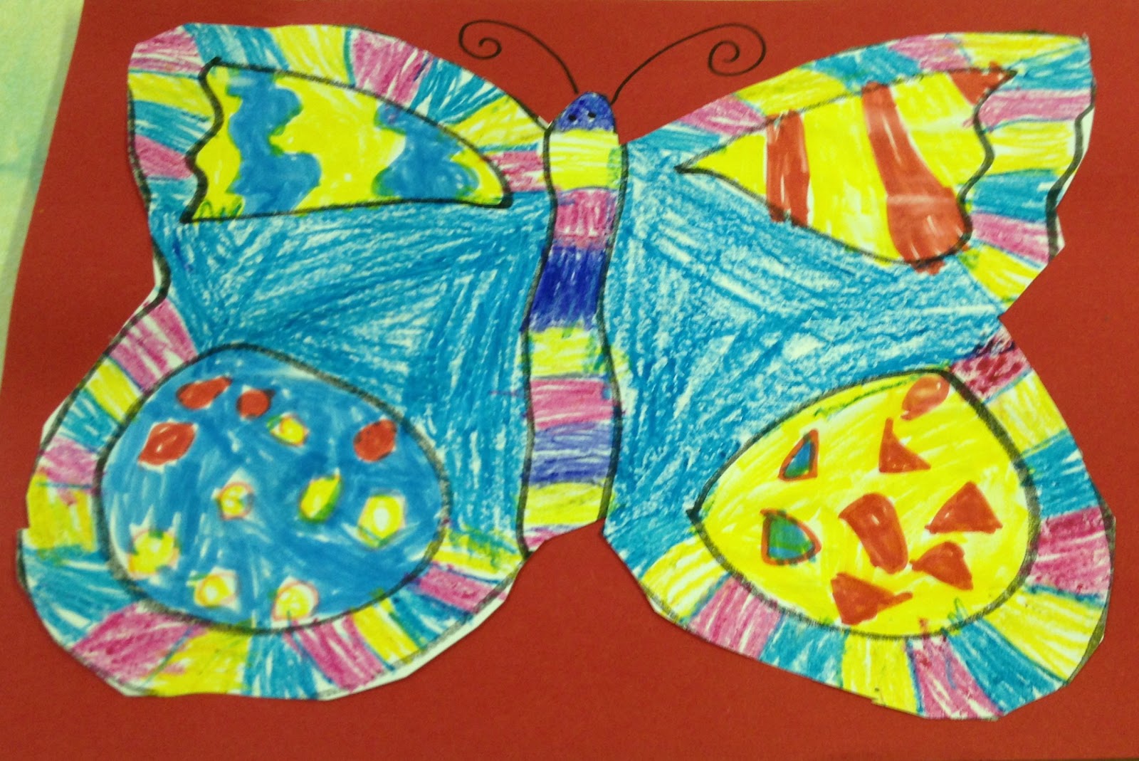 Nichols Art 2012-2013: Kindergarten Primary Color Butterflies