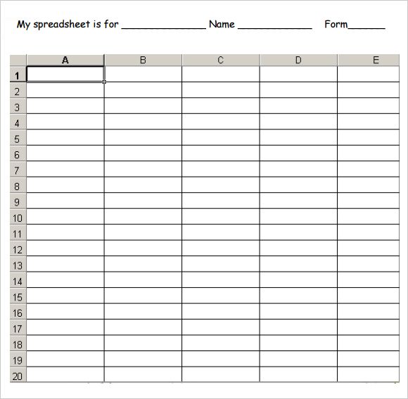 Free Printable Spreadsheet Templates ~ Medical Resume