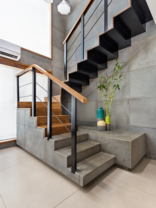 35 Model Tangga Minimalis Bentuk L, Praktis & Modern - Rumahku Unik