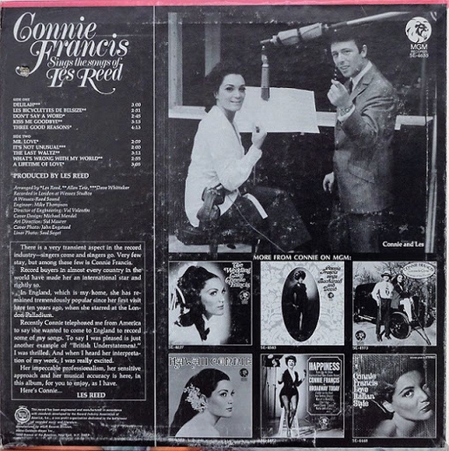 Compilados Oldies: CONNIE FRANCIS - LES REED