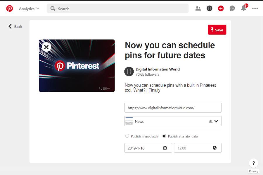 Pinterest Widely Rolls Out 'Scheduling Pin' Feature To Business Accounts