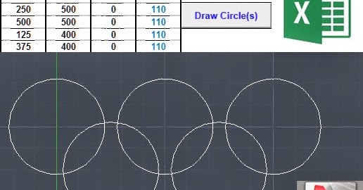 Drawing Circles In Autocad Using Excel And Vba ~ My Engineering World