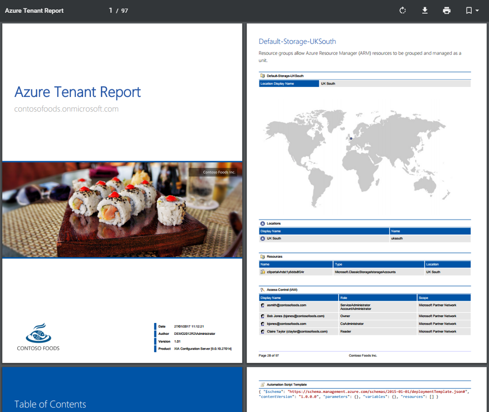 Document Microsoft Azure Configuration including Virtual Machines