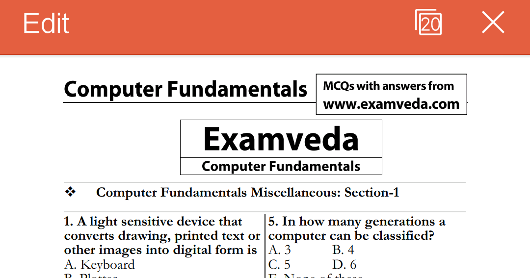 Examveda Computer PDF Examveda Computer PDF