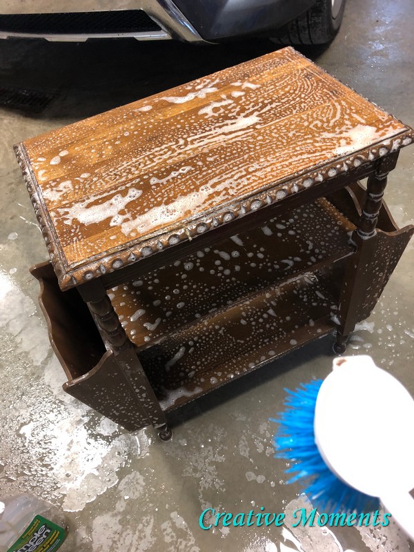 Worn & Weathered Brown Antique Side Table