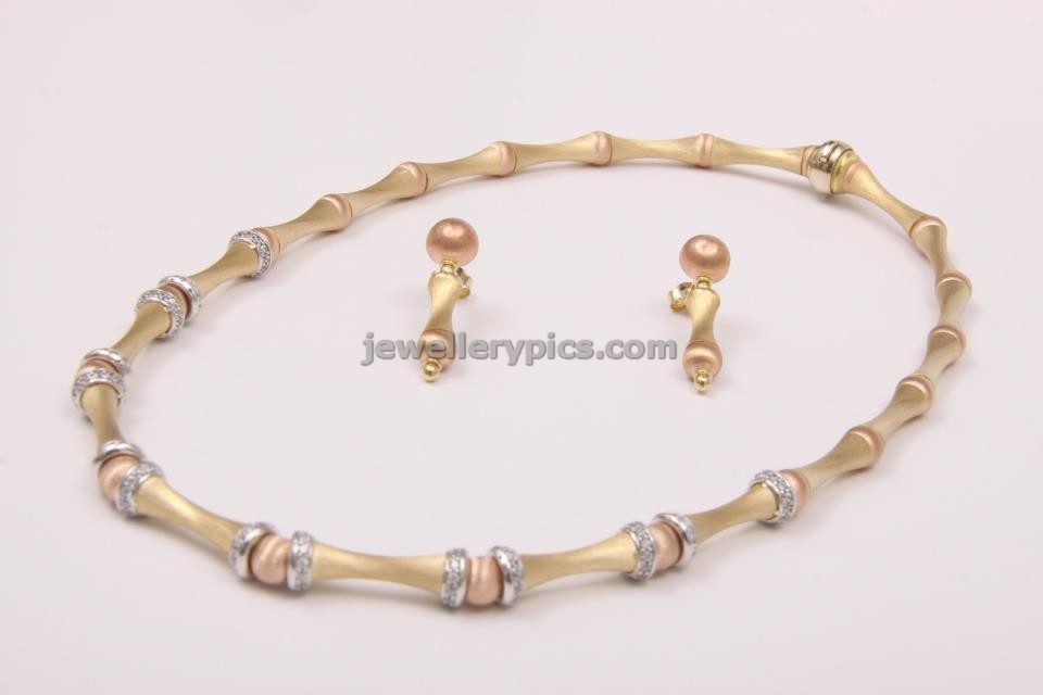 jewellery design pictures: 5 great italian gold necklace set designs