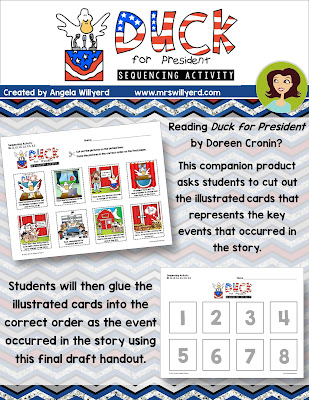 Mrs. Willyerd's Virtual Classroom: Duck for President Sequencing ...