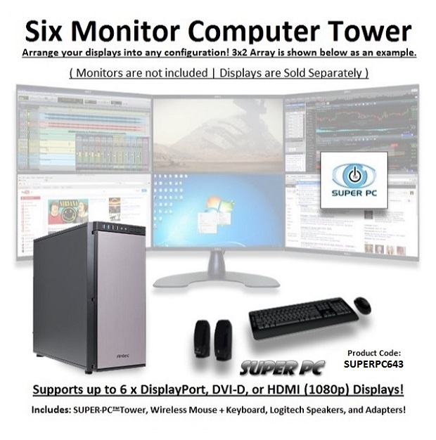 Multi-Monitor Tips and Tricks: SUPER PC | Six Monitor Workstation ...