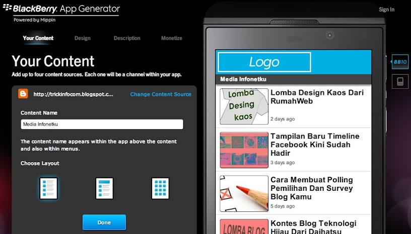 Membuat Aplikasi Blog Di Blackberry | Ceps ibo Blog