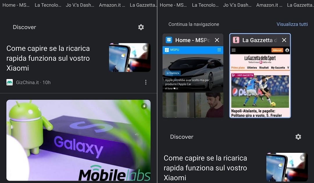 Google distribuisce la nuova Home di Chrome su Android